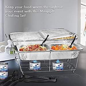 MAXYGIFT Chafing Wire Rack Buffet Stand - 6 Pack Full Size Racks For Dish Serving Trays Food Warmer catering supplies for Parties, Occasions, or Events