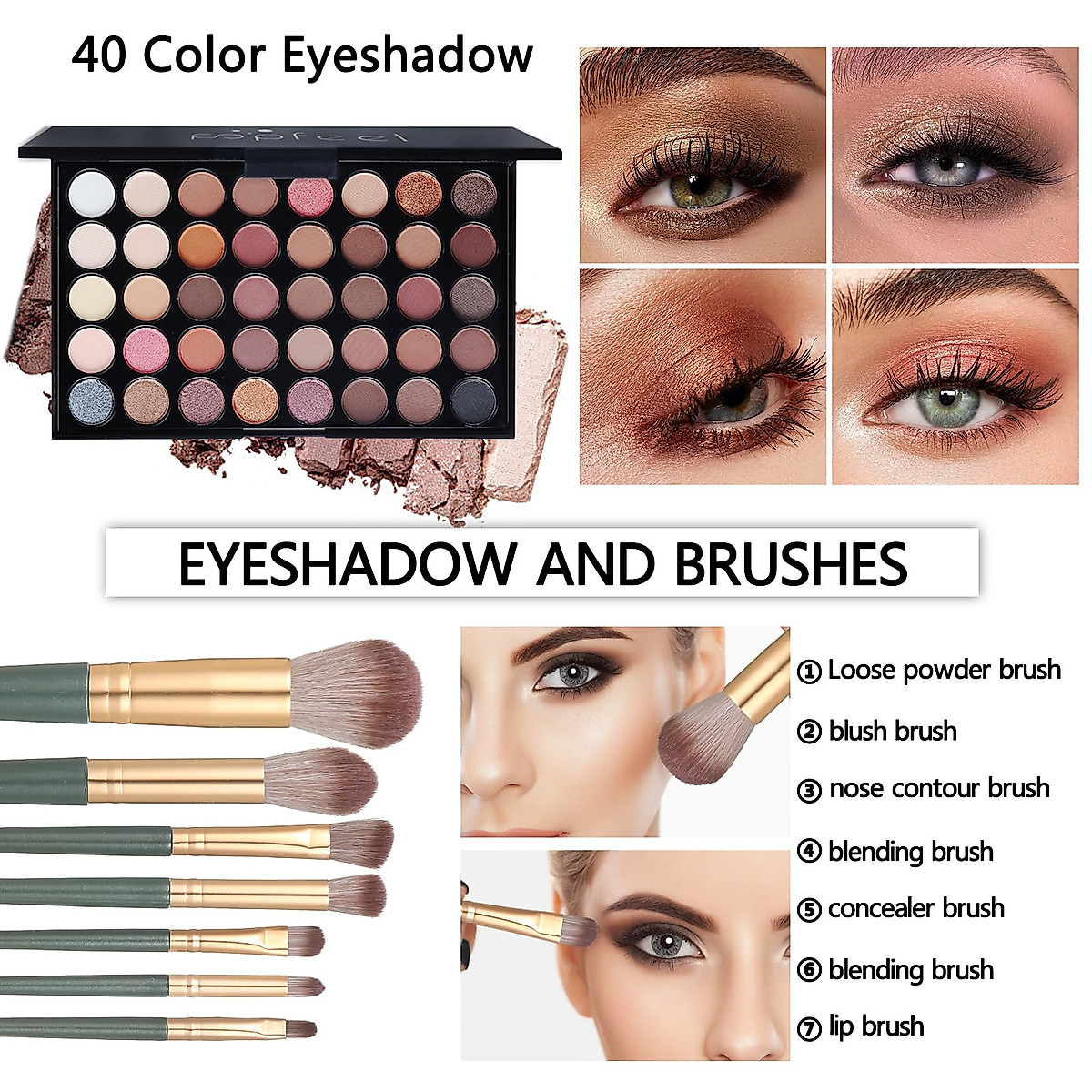 Makeup Kit for Women Full Kit Teens Makeup Set Eyeshadow Palette, Lip Gloss, Lipstick, Makeup Brush, Foundation, Concealer Mascara Powder Puff Makeup Bag Makeup Set for Women Girls Teens Gift