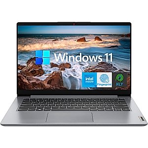 Lenovo 14'' IdeaPad Laptop with Fingerprint Reader (Latest Model), Full HD Anti-Glare Display, Intel Quad Core i5-1135G7, 20GB RAM, 1TB SSD, Iris Xe Graphics, USB Type-C, NLY MP, Windows 11, Gray