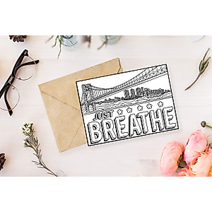 Coloring Broadway - in The Heights Inspired Coloring Pages (Set of 4) “Paciencia y Fe” Collection, Broadway Musical Merchandise, Card Stock (8 1/2” x 11”), Ideal Gift for a Broadway Theater Lover