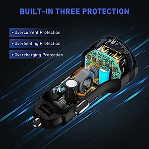 NEXPOW 38W USB C Car Charger, Fast USB Car Charger Adapter PD 20W or QC3.0 Compatible with NEXPOW Jump Starter