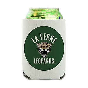 University of La Verne Leopards Logo Can Cooler - Drink Sleeve Hugger Collapsible Insulator - Beverage Insulated Holder