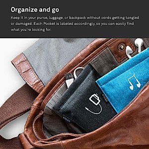 UT Wire Pocket Pouch Kit - Comes with 1 Charger & 1 Earbud Case - (Black)