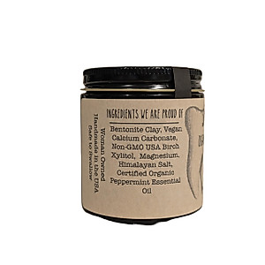 Simply Sooney Remineralizing Vegan Fluoride Free Tooth Powder Peppermint Formula I Glass Jar I Stronger Teeth I Fresh Breath I with Xylitol I Organic Ingredients