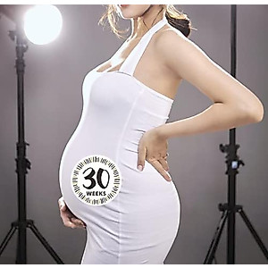 Hycodest Pregnancy Milestone Stickers Photo Record Baby Bump Dynamic Weekly Pregnancy Growth Sticker, Set of 15 Stickers