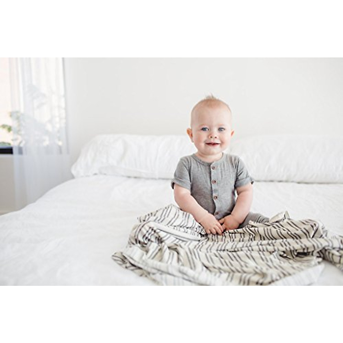 Copper Pearl Large Premium Knit Baby Swaddle Receiving Blanket Midtown