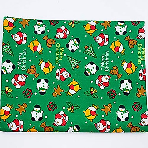 Cabilock Quilted Fabric 6pcs Christmas Cotton Fabric Sheet Patchwork Fabric Scrap Cotton Quilting Fabric Cloth for DIY Sewing Scrapbooking Christmas Dress Crafts 25cm*20cm Fabrics