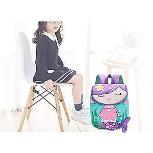 BLUBOON Toddlers Backpack for Girls Cute Preschool Backpack 3D Schoolbag Toddler Bookbag for Kids (Purple)