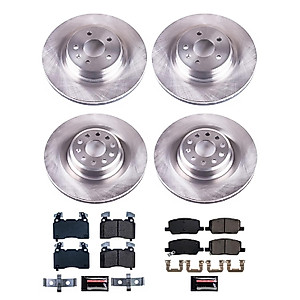 Power Stop Front and Rear KOE8858 Stock Replacement Brake Pad and Rotor Kit Autospecialty For Tesla S 2017-2021, Tesla X 2017-2021 [Model Specific]