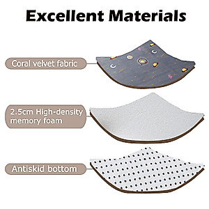 Loartee Coral Velvet Area Rug - 1&quot; Thick Memory Foam Baby Play Mat, Washable Toddler Carpet, Home Decor for Living Room, Nursery, Kids Bedroom, Astral Gray, 4&#039;3&quot;x6&#039;3&quot;