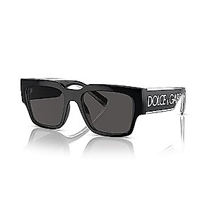 Dolce & Gabbana DG6184-501/87 Sunglasses BLACK w/DARK GREY 52mm