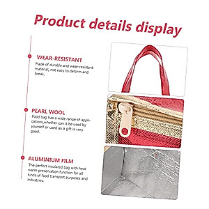 Hoement Insulated Bag Grocery Shopping Bags Shopping Tote Bag Grocery Totes Insulated Camping Bag Thermal Pizza Bag Hot Cold Food Delivery Bag Decorative Insulated Bag Pizza Insulated Bag