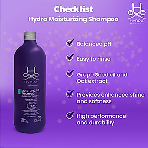 Hydra Professional Moisturizing Dog Shampoo, Oatmeal Bath for Dogs and Cats, Pet Wash for All Breeds and Coat Types, Promotes Healthy Skin and Coats