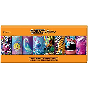 BIC Special Edition Prismatic Series Lighters, Set of 8 Lighters