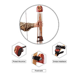 Archery Arrow Quiver,Lightweight Recurve Bow Leather Quiver Arrow Holder,Quick Removal Quiver Compound Bow Accessories,Pocket Hanged Arrow Holder for Target Shooting Hunting,Adjustable Bow Quiver