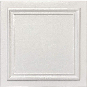 Euro-Deco Stratford R24W Foam Glue Up 20x20 Decorative Ceiling Tiles (21.12 s/f) Pack of 8 PCS, White