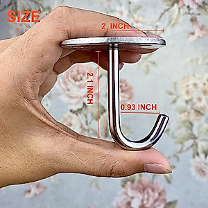 MIMOBEI Stainless Steel Utility Ceiling Hooks,60Lbs Ceiling Hooks Heavy Duty,Ceiling Hooks for Hanging Lights,Plants,Pots and Pans,Mugs,Ceiling Fan,Project Screen(4 Pack)