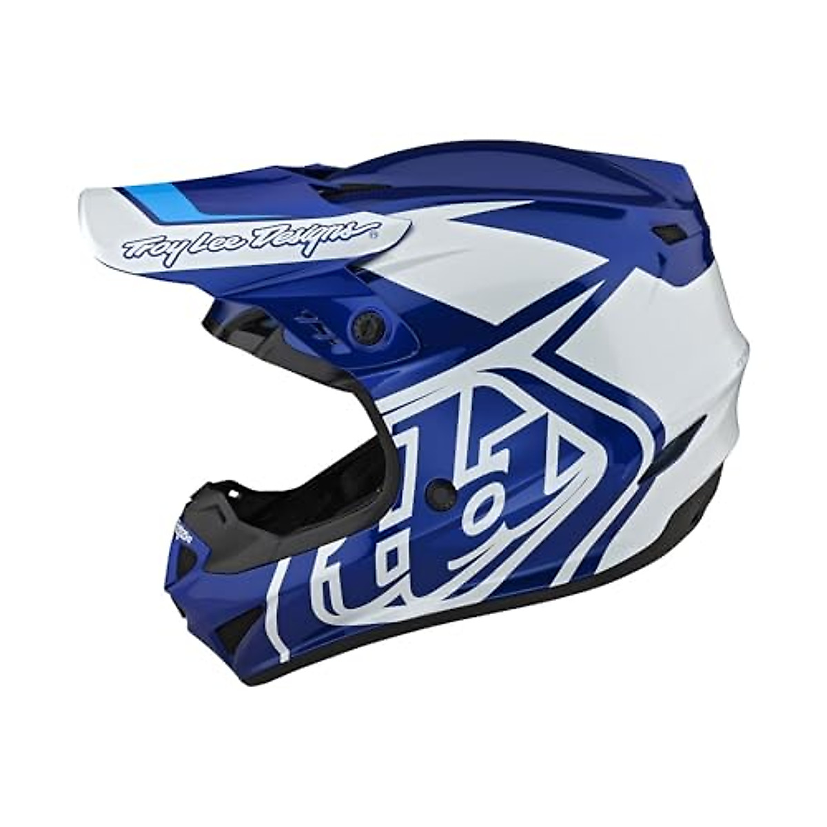 Troy Lee Designs GP Helmet for Motocross MX, Light Weight 16 Vents, Overload Blue/White, 2X, SKU 103252036