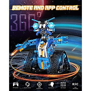 Henoda Robot Toys for 8-12 Year Old Boys Girls, Remote Control Science Programmable Building Block Kit with APP, Birthday Gifts for 8-16 Year Old Boys Girls