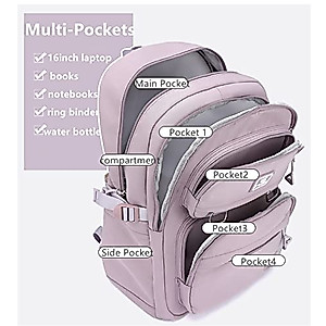 BEFUNIRISE Backpack for School Girls Bookbag Cute Bag College Middle High Elementary 18 Inch School Backpack for Teen Girls (#1Pink, Large)
