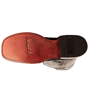 Ferrini Mens Stampede Crocodile Embroidered Square Toe Pull On Casual Boots Mid Calf - Black - Size 13 EE