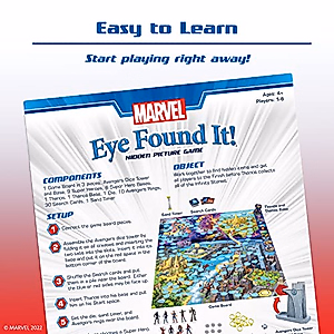 Ravensburger Marvel Eye Found It! Board Game - Engaging Puzzle Game for Kids and Adults | Features Beloved Marvel Characters | Encourages Memory and Observation Skills | Ideal Gift for Marvel Fans