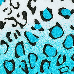 Home Must Haves Soft Warm Cozy Plush Premium Throw Turquoise Blue Animal Leopard Printed Flannel Bed Sofa Couch Picnic Luxurious Blanket Bedding King Size