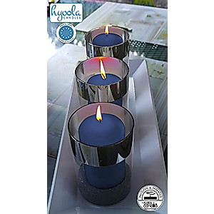 Hyoola Midnight Blue Pillar Candles 2x3 Inch - 4 Pack Unscented Pillar Candles - European Made