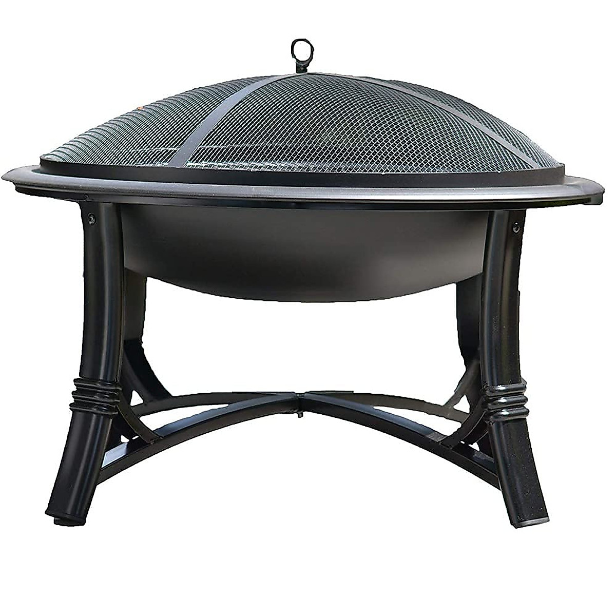 Firepit Table for Outside, Wood Burning Pit, Multifunctional Fire Pit Table, Round with Spark Screen Cover for Camping, Outdoor Heating, Bonfire
