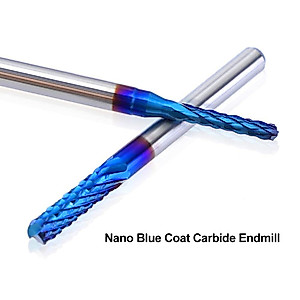 ASNOMY 20pcs End Mills CNC Spiral Router Bits, 1/8" Shank CNC Cutter Milling Carving Bit Set, Nano Blue Coat CNC End Mill Bits, Cutting Dia.1/32"-1/8"Inch