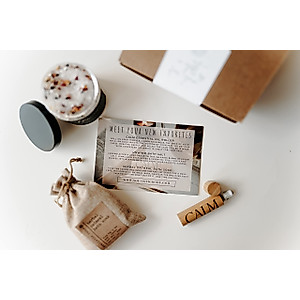 Relaxing Bath Gift Set For Women, Mothers Day Spa Gifts, Self Care Products For Women, Calm Essential Oil Roller, Oatmeal Lavender Bath Soak And Epsom Salts With Essential Oils, By Soulistic Root