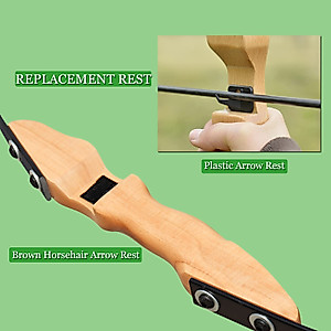 Traditional Wooden Recurve Bow and Arrow Set for Adults Beginner, 30LB 40LB Right Handed Wooden Archery Long Bows for Outdoor Shooting Training Practice (40LBS)
