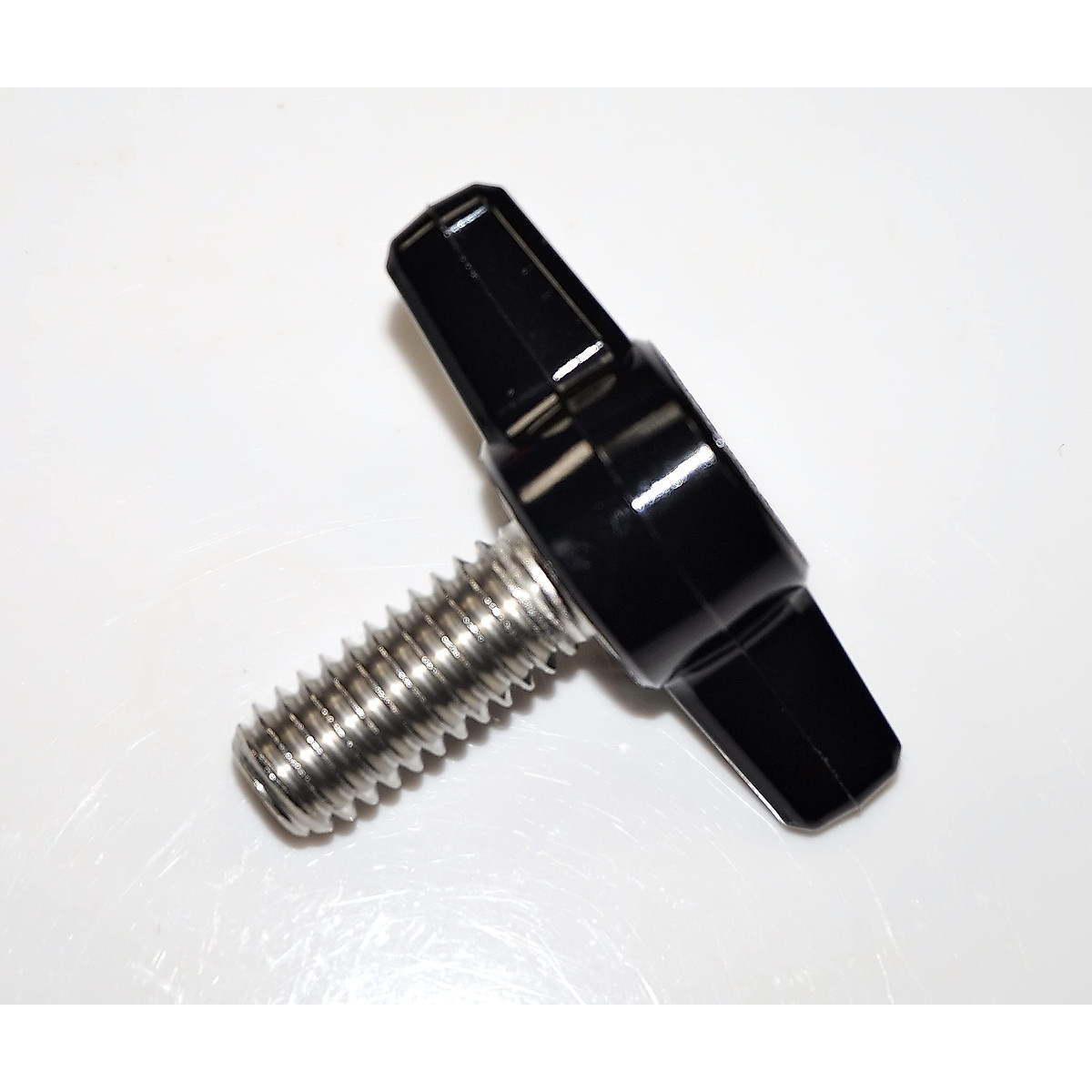 5/16”-18 x 3/4" Thumb Screw Stainless Steel Black Thumbscrews Tee Wing Thumb Screws Coarse Threads Plastic Knob Thumbscrew Stud 3/4" - Built in USA - Packs of 2,4,or 6pc’s (4)