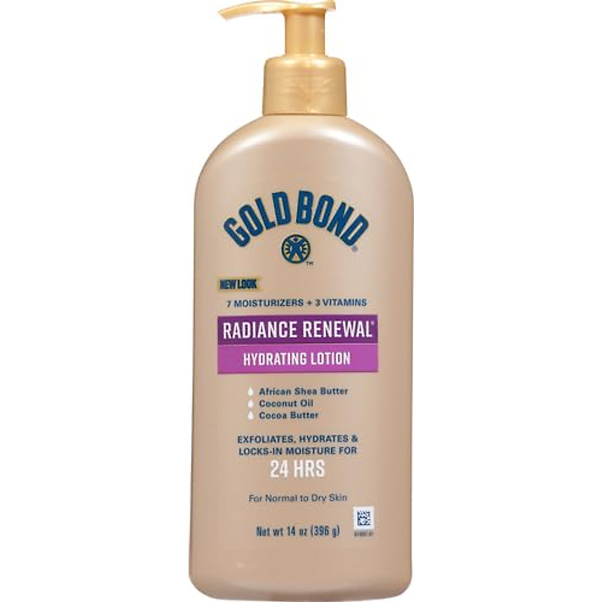 Gold Bond Radiance Renewal Hydrating Lotion, 14 oz., for Visibly Dry, Flaky & Ashy Skin