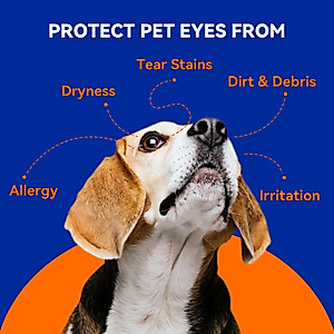 Pointail Eye Drops for Dogs & Cats, Gentle Formula Dog Eye Wash, Dog Eye Rinse to Remove Debris, Prevent Tear Stains, Relieves Eye Irritation, 4oz