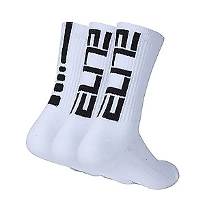 Pawdoer Boys Elite Basketball Crew Socks for Girls Youth Kids, Cushion Performance Athletic Basketball Socks