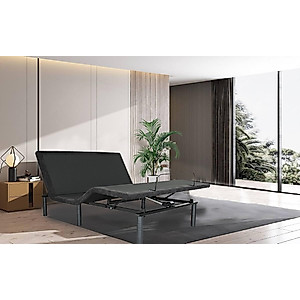 Electric Adjustable Bed Frame with Head & Foot Incline, Twin XL Adjustable Bed Base with 2 USB Ports & Adjustable Legs, Bed Frame Folding Design with Remote Control and Quiet Motor, Easy Assembly