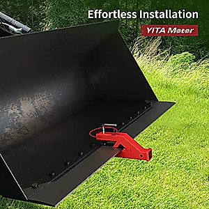 YITAMOTOR Clamp On 2" Trailer Hitch Receiver Ball Mount Adapter Compatible with Kubota Deere Bobcat Bucket