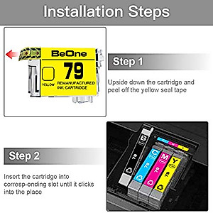 BeOne Remanufactured Ink Cartridge Replacement for Epson T079 79 T79 to use with Artisan 1430 Stylus Photo 1400 Printer (2 Black, 1 Cyan, 1 Magenta, 1 Yellow, 1 Light Cyan, 1 Light Magenta)