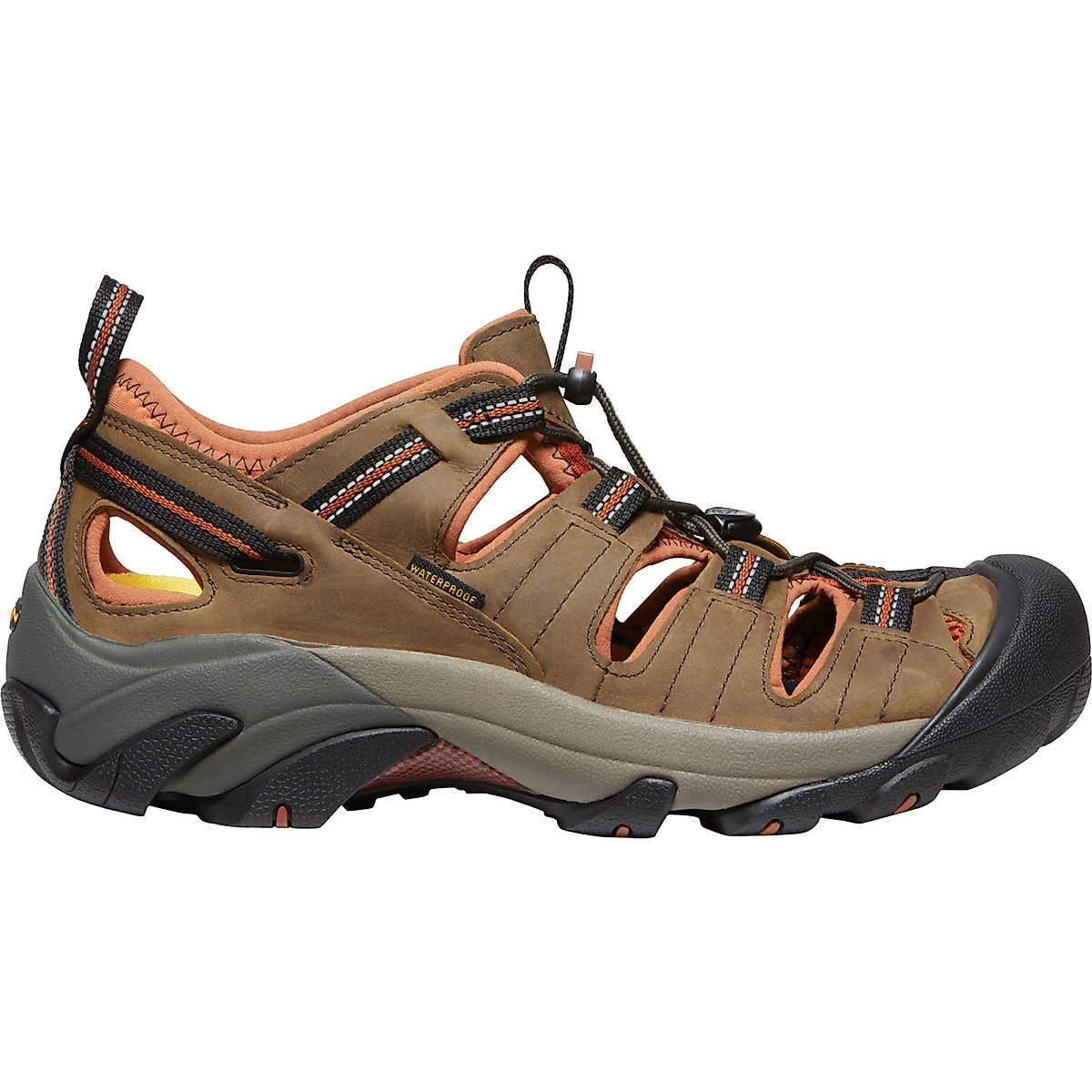 KEEN Men's Arroyo 2 Closed Toe Hiking Sandals, Black Olive/Bombay Brown, 17