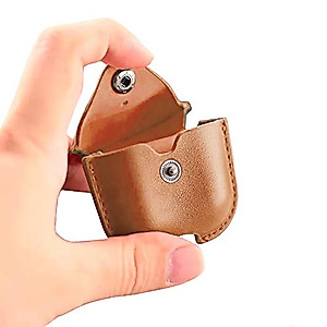 MODOS LOGICOS Charging Case Cover for Air Pods 1/2, Leather Case with Secure Snap-Fastener Compatible with Apple AirPods 1/2 Generation Charging Case - Yellow