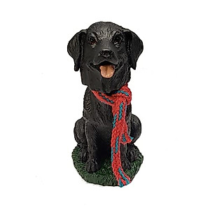 Animal Den Black Lab Dog Bobblehead Figure for Car Dash Desk Fun Accessory