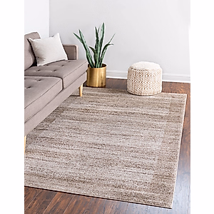 Rugs.com Angelica Collection Rug – 7' x 10' Beige Medium Rug Perfect for Bedrooms, Dining Rooms, Living Rooms