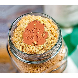 dgudgu Brown Sugar Keeper Bee 4 Terra Cotta Brown Sugar Saver disk clay disc for brown sugar brown sugar softener