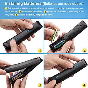 【Pack of 2】 Replacement Remote Control Compatible for All Samsung TV LED QLED UHD SUHD HDR LCD Frame Curved Solar HDTV 4K 8K 3D Smart TVs, with Buttons for Netflix, Prime Video, hulu