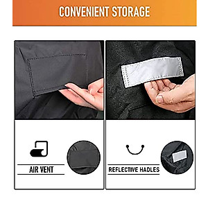 Grisun Built-in Grill Cover for Bull 45005 Built in Gas Grills 30 inch, Bull Outdoor Kitchen & Grill Head Cover, Heavy Duty Waterproof BBQ Grill Cover with Handle, Black