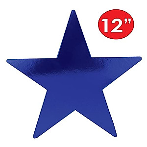 Beistle 24-Piece Foil Star Cutouts, 12-Inch