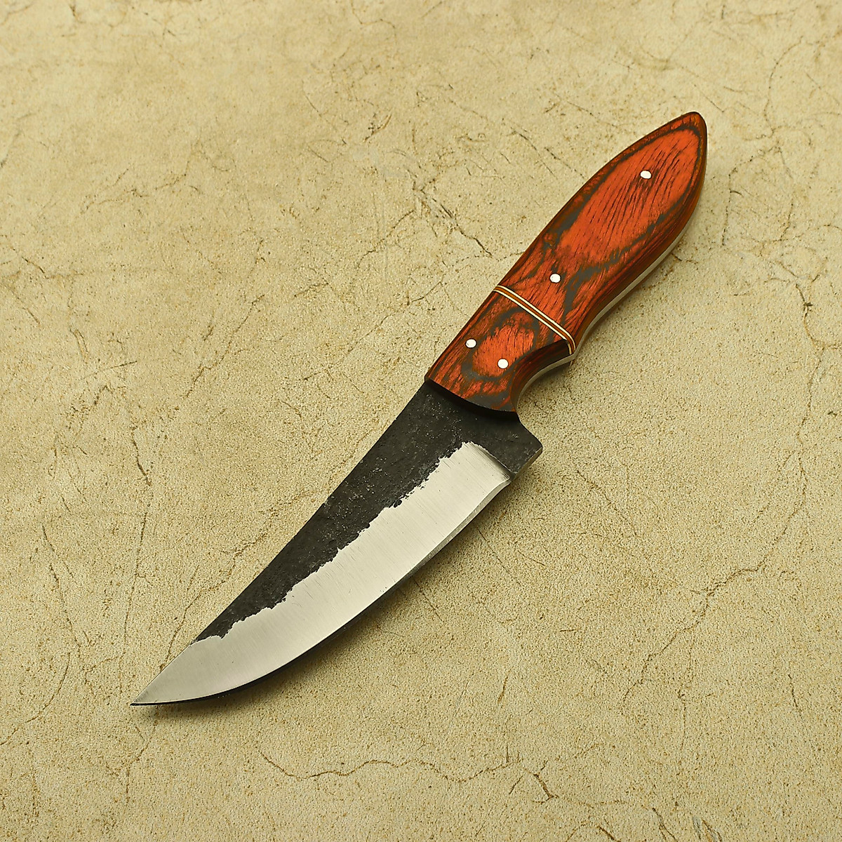 Custom Hand Forged Carbon steel Hunting Knife Handle Made With PAKKA/ROSE/WOOD Best Gift for Him Birthday Wedding Gift