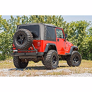 Rough Country Rear Bumper w/Tire Carrier for 87-06 Jeep Wrangler YJ/TJ - 10592A