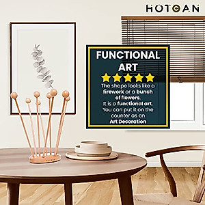 HOTCAN Plastic Bag Drying Rack, Reusable Bag Drying Rack, Bottle Drying Rack Space Saving for Kitchen, Bottle Dryer Rack, Beech Wood Drying Rack, Easily Assembled and Disassembled for Storage